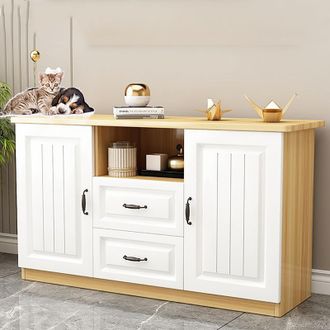 Generic TV-Ständer for Das Wohnzimmer, Fernsehtisch Sideboard; Moderner TV Schrank, TV-Medienkonsole Mit Aufbewahrungsschrank Und Offenen Regalen, Entertainme