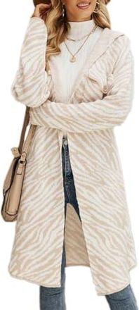 Onsoyours Cardigan Femme Pull Manteau en Tricot Manches Longues Veste Long Tricoté Casual Chandail Ouvert Gilet Chaud Casual Sweater Hiver Chandail Outwear C Be