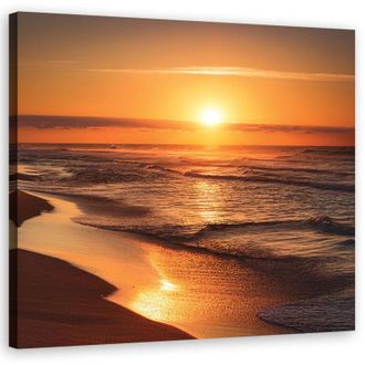 Artgeist Tableau d&eacute;co Coucher de soleil plage paysage 60x60