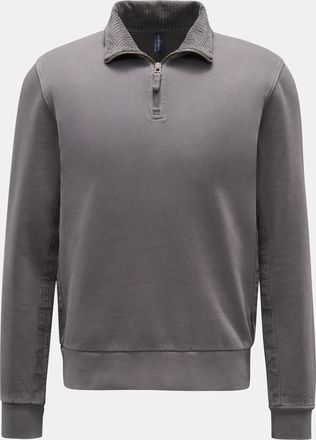 04651/ Herren - Sweat-Troyer AF 1/4 Zip dunkelgrau