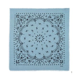 Kujten Hachiko Cashmere Bandana Schal - - Accessories - unisex - Blau - ONE SIZE