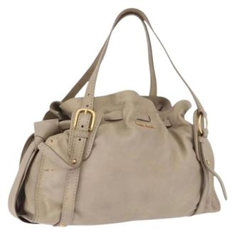 Miu Miu Sac cabas Pre-owned - Femme - Pre-owned - Beige - Taille: ONE Size