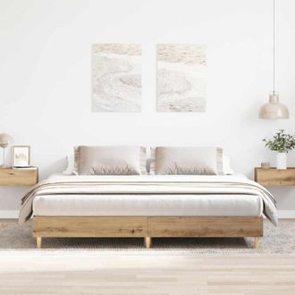 vidaXL vidaXL Cadre de lit sans matelas ch&ecirc;ne artisanal 180x200 cm