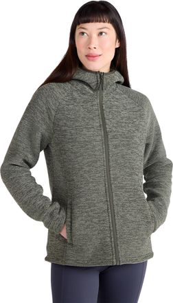 Mountain Warehouse Hayfield Fleece-Oberteil f&uuml;r Damen, Kunstfell gef&uuml;ttert, Meliert (Khakigr&uuml;n)