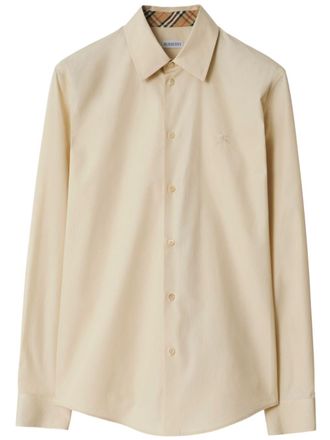 Burberry chemise à logo brodé EKD - Tons neutres