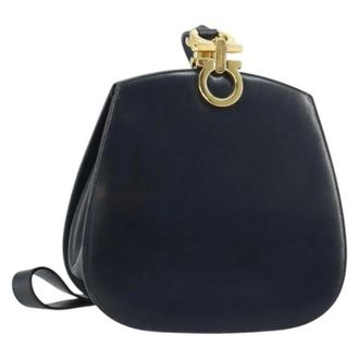 Ferragamo Sac &agrave; bandouli&egrave;re en cuir Pre-owned - Femme - Pre-owned - Bleu - Taille: ONE Size