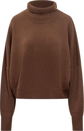 Loulou Studio Femme, Pulls, Brun, Taille: 42 FR Luke Stand Collar Sweater