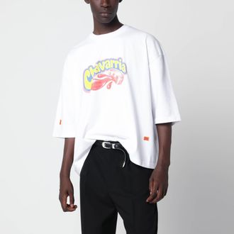 Willy Chavarria OS Chavaloo Buffalo Wei&szlig;es Baumwoll-T-Shirt