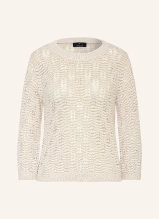 Monari Monari Pullover Mit 3/4-Arm Mit Glitzergarn beige