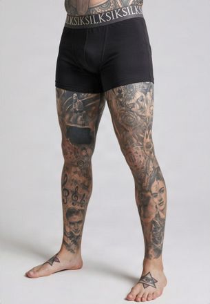 Siksilk Mens Black Pack of 5 Boxer Shorts XXL