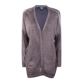 Avant Toi Metallic Strickjacke - - Knitwear - Damen - Braun - M