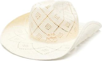 Ruslan Baginskiy Femme, Accessoires, Beige, Taille: XS Cut-out-detail Cowboy Hat
