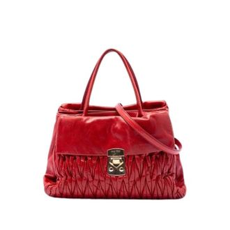 Miu Miu Pre-owned Cuir sacs-main - Femme - Pre-owned - Rouge - Taille: ONE Size