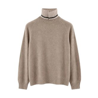 Brunello Cucinelli Rollkragenpullover - - Knitwear - Damen - Beige - S
