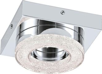 Eglo Plafonnier LED cristal lumi&egrave;re salon spot chrome anneau 1 drapeau Eglo 95662