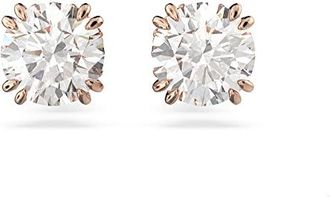 Swarovski Clous doreilles Constella, Taille ronde, Blanches, Placage de ton or rosé