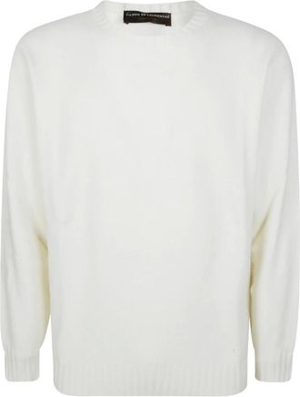 FILIPPO DE LAURENTIIS Finezza 7 Maille Cachemire - Homme - Pulls - Blanc - Taille: M