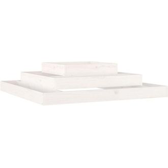 vidaXL Jardini&egrave;re Blanc 110x110x27 cm Bois massif de pin