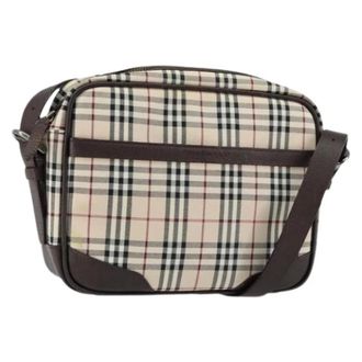 Burberry Sac bandouli&egrave;re en toile Pre-owned - Femme - Pre-owned - Beige - Taille: ONE Size