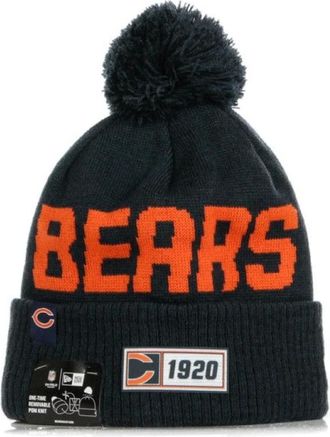 New Era Homme, Accessoires, Bleu, Taille: ONE Size Bonnet &agrave; Pompon Onf19 Sport Knit Road Chibea