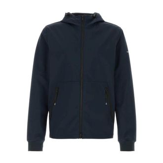 Woolrich Homme, Sweatshirts et sweats &agrave; capuche, Bleu, Taille: S Tech Soft Shell Veste &agrave; Capuche Zipp&eacute;e Int&eacute;grale