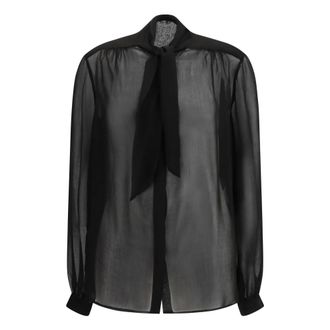 Lardini Creponne Bluse - - Blouses & Shirts - Damen - Schwarzk - S