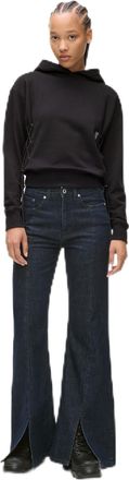 Karl Lagerfeld Karl Lagerfeld Jeans, Damen, High Rise Flared Denim Mit Schlitz, Ausgestelltes Bein, Blau, 2832