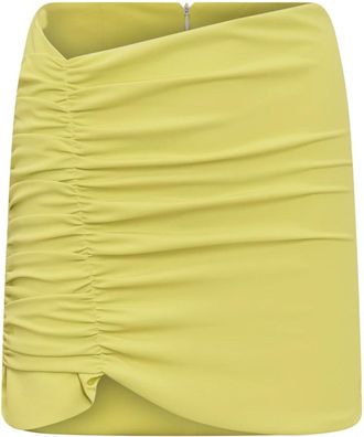 Nineminutes Femme, Jupes, Vert, Taille: 36 FR Mini-jupe drap&eacute;e et d&eacute;taill&eacute;e