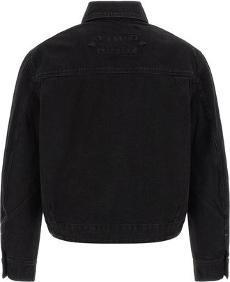 Jacquemus Structured Cotton Denim Jacket - Black