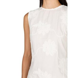 Rotate Top sans manches &agrave; fleurs en coton