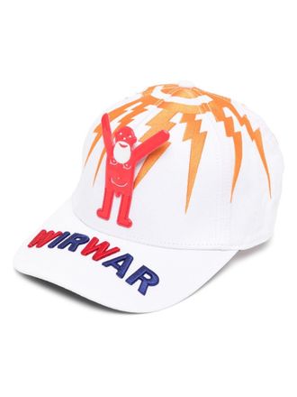 Walter Van Beirendonck Baseballkappe mit Stickerei - Weiß