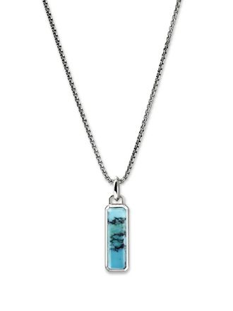 John Hardy collier Turquoise Talisman - Argent