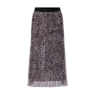 Marc Cain Plissierter Midirock mit Leopardenprint - - Skirts - Damen - Mehrfarbig - S