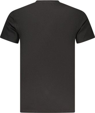 Iceberg T-Shirt Herren Kurzarm T-Shirt Schwarz mit Vertikal Druck
