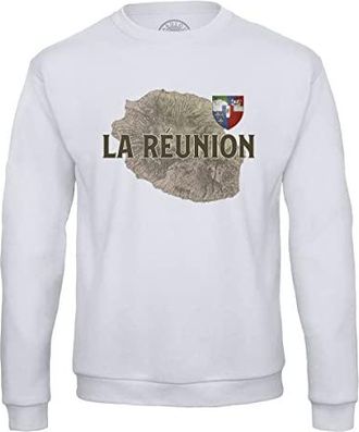 Fabulous Sweat Shirt Homme La Réunion 974 Ile Departement Carte Ancienne France
