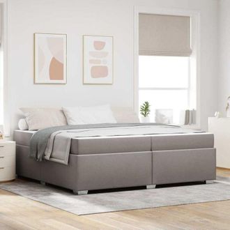 vidaXL Bettgestell Taupe 200 x 200 cm Stoff vidaXL