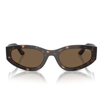 Vogue Eyewear Unregelm&auml;&szlig;ige geometrische Sonnenbrille mit dunklen Gl&auml;sern - - Accessories - Damen - Braun - 54 MM