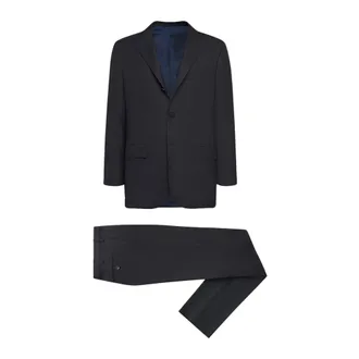 Kiton Marineblauer Wollanzug - - Suits - Herren - Blau - 2XL