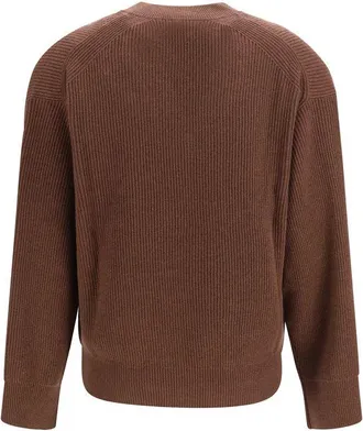 Brunello Cucinelli Cashmere V-Neck Sweater - Brown
