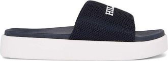 Tommy Hilfiger Pantoletten Platform Mesh Pool Slide FW0FW07828 Dunkelblau