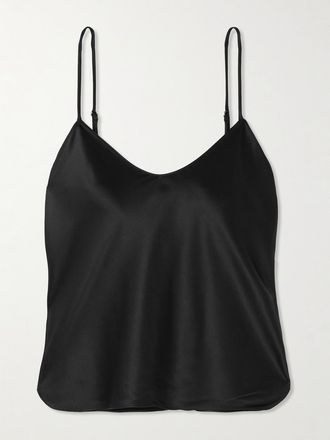 &Eacute;terne Mila Top Aus Satin Aus Einer Seidenmischung - Schwarz