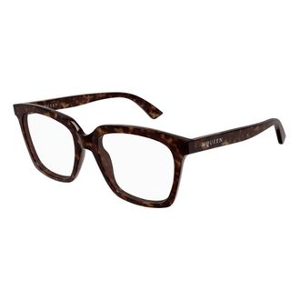 Alexander McQueen Stylische Brille Am0513O in Schwarz - - Accessories - Damen - Braun - 53 MM