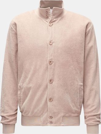 04651/ Herren - Frottee-Blouson Oyster Bomber beige