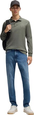 HUGO BOSS Passerby Poloshirt f&uuml;r Herren, Lang&auml;rmlig (Grau)