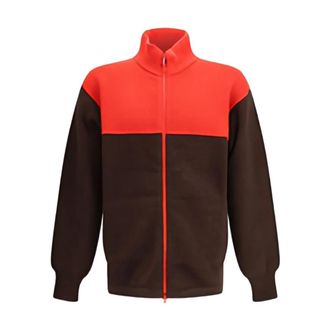 GR10K Colourblock Strickjacke mit Rei&szlig;verschluss - - Knitwear - Herren - Mehrfarbig - L