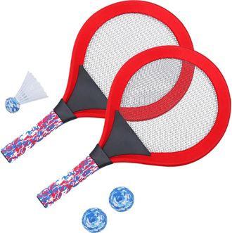 Happyyami 1 Satz Kinderspielzeug tiegerbalm red Tennisschl&auml;ger Set Beach Racquet Set f&uuml;r Beliebtes f&uuml;r kindertennis f&uuml;r den Strand Eva Schl&auml;ger rot