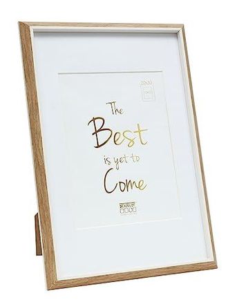 Deknudt Frames S46WG4P1_20,0x30,0 Bilderrahmen, Kunstharz, 20 x 30 cm, 15 x 20 cm, naturfarben/Weiß