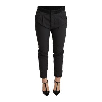 Cycle Schmale Skinny Hose in Grau/Schwarz - - Trousers - Damen - Grau - W26