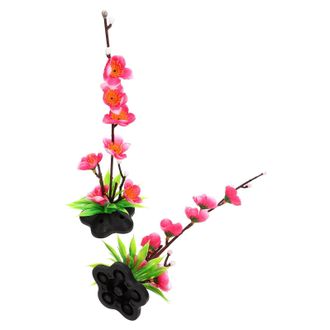 DOITOOL 2 Stück Sashimi blumendekor Künstliche Pflaumenblüten Dekoratives Sushi tablett Ornament Leichtes Stabiles Eiswürfelform Design für Japanische Speisen