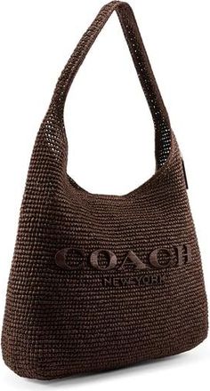 Coach Sac port&eacute; &eacute;paule en paille